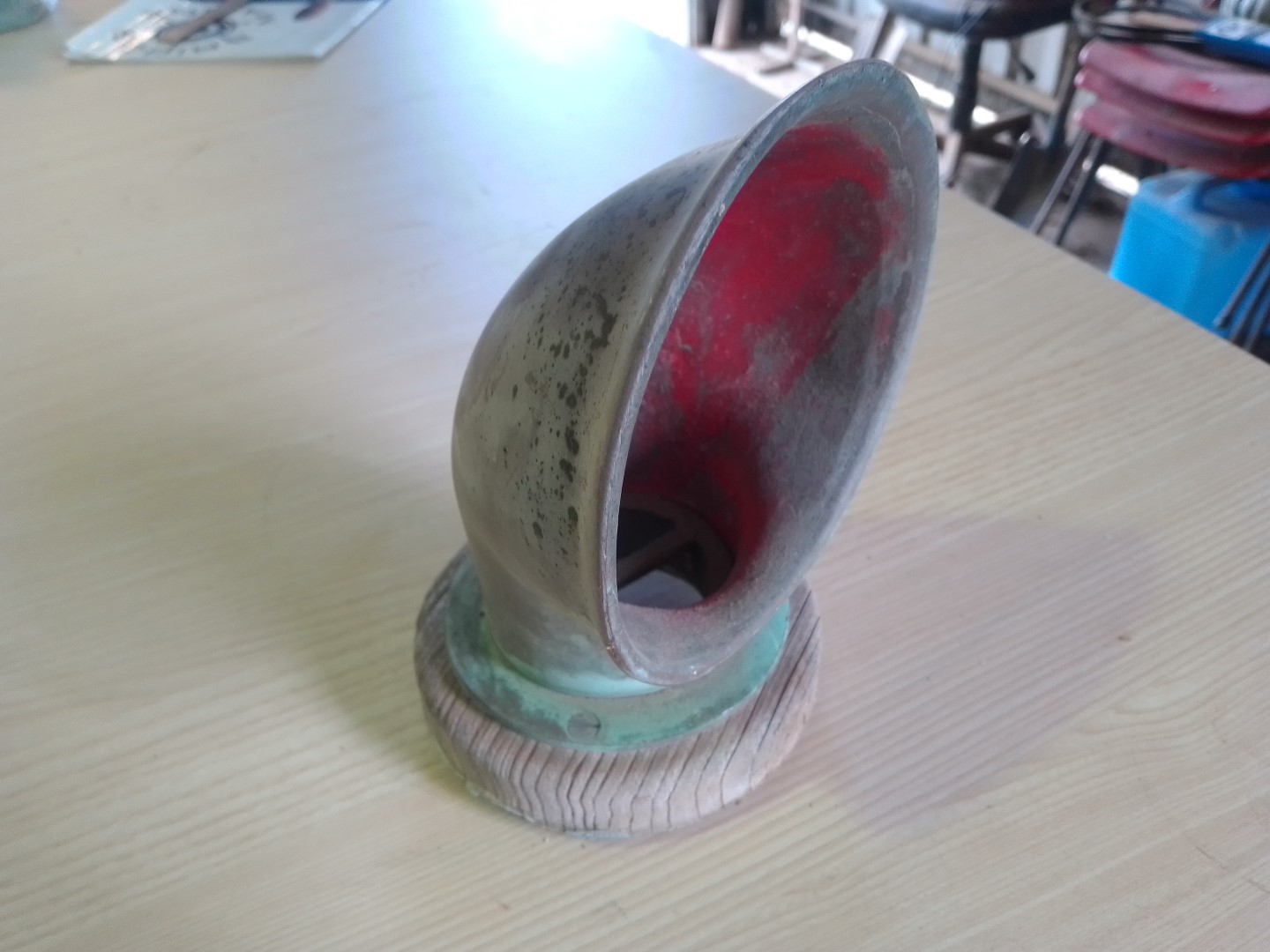 Bronze Cowl Vent Base 100mm diameter - Vintage Boats and Motors