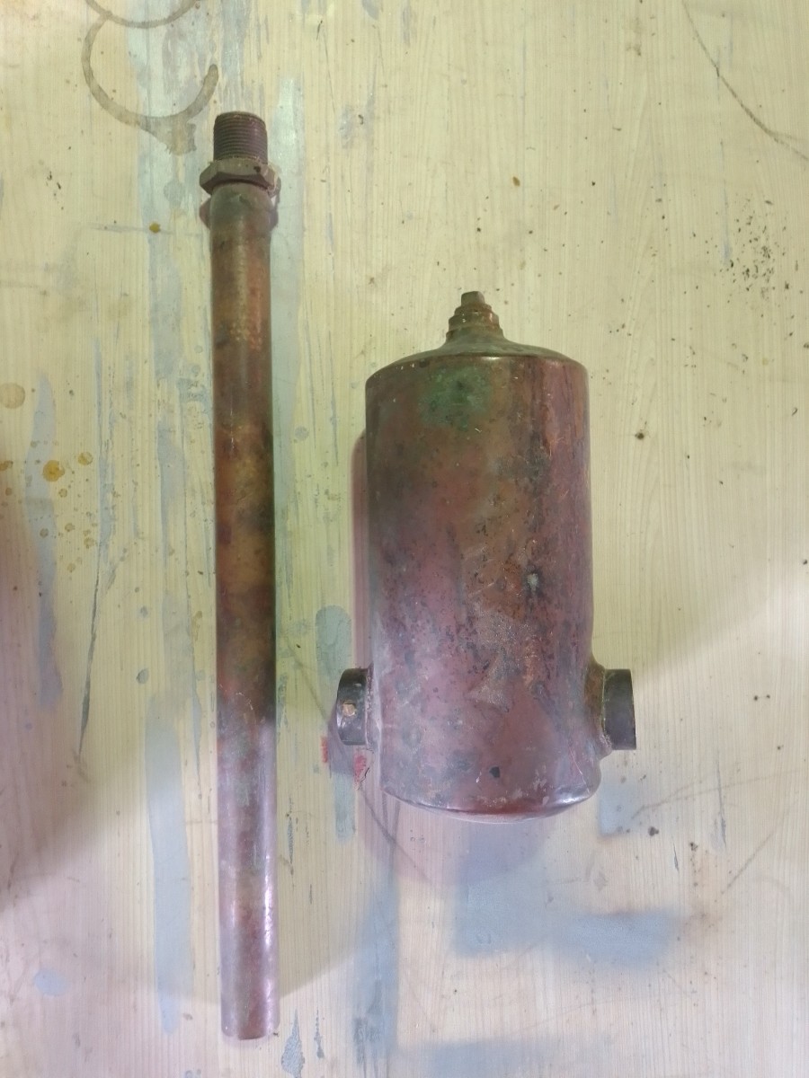 Copper Exhaust Muffler & Pipe. 1920's - Vintage Boats and Motors